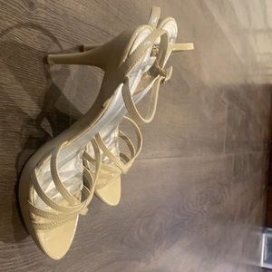 Bonnibel | Shoes | Cream Colored Stiletto Strap Heels | Poshmark